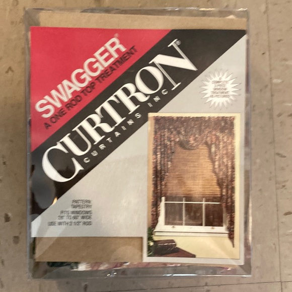 curtron | Other | Nwt Vintage 3 Piece Window Treatment Curtron 286 Inch ...